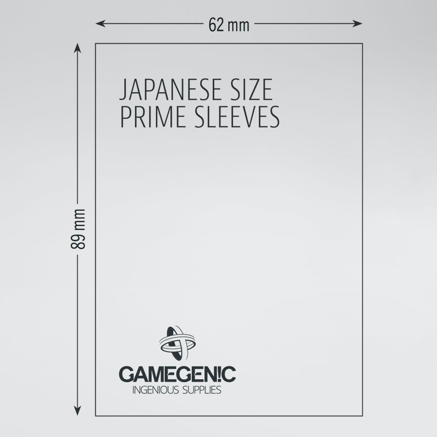 JAPANESE SIZE PRIME SLEEVES GAMEGENIC Ingenious Supplies JAPANESE SIZE PRIME SLEEVES GAMEGENIC Ingenious Supplies